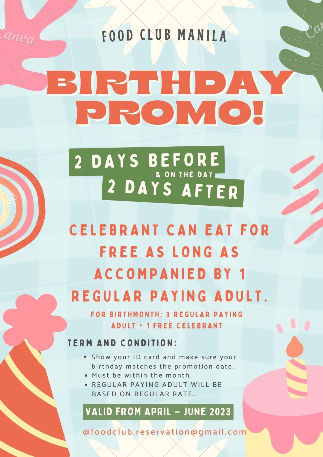 Birthday Promo FOODCLUB