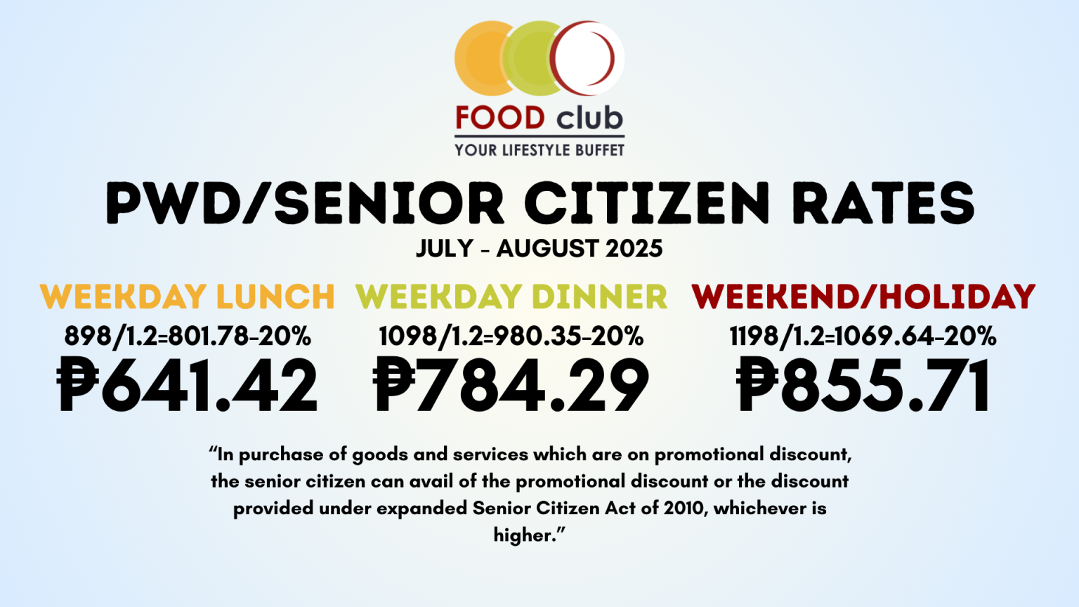 Promos – FOODCLUB
